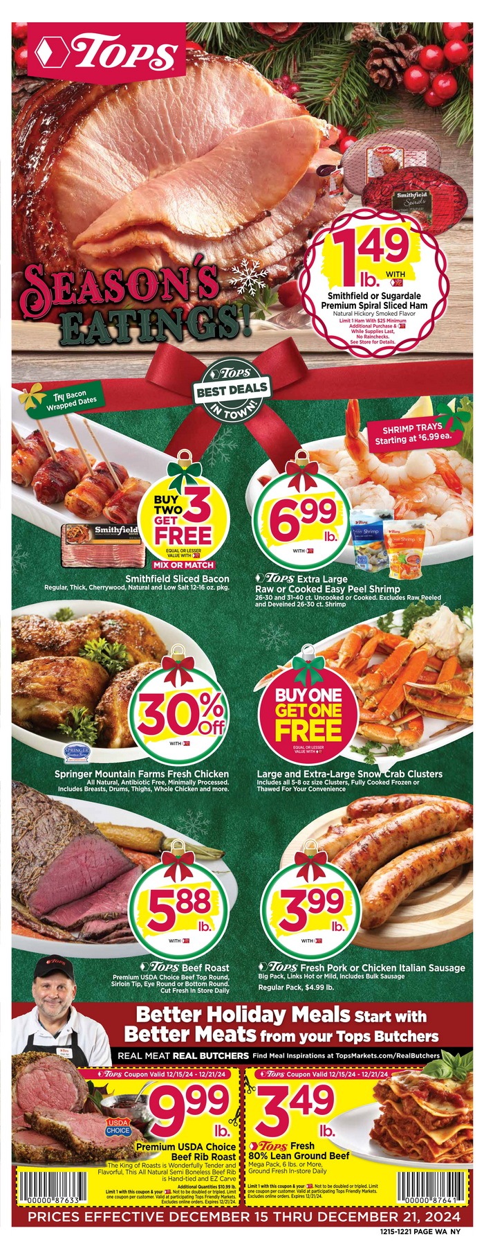 Tops Weekly Ad Dec 15 – Dec 21, 2024 (Christmas Promotion Included)