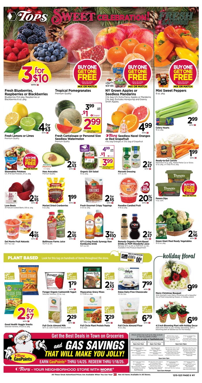 Tops Weekly Ad Dec 15 – Dec 21, 2024 (Christmas Promotion Included)
