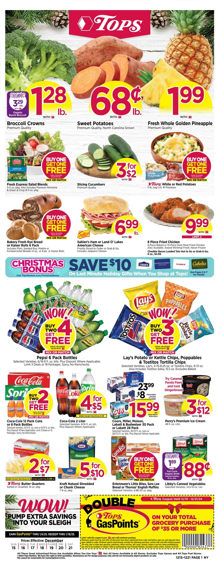 Tops Weekly Ad Dec 15 – Dec 21, 2024 (Christmas Promotion Included)
