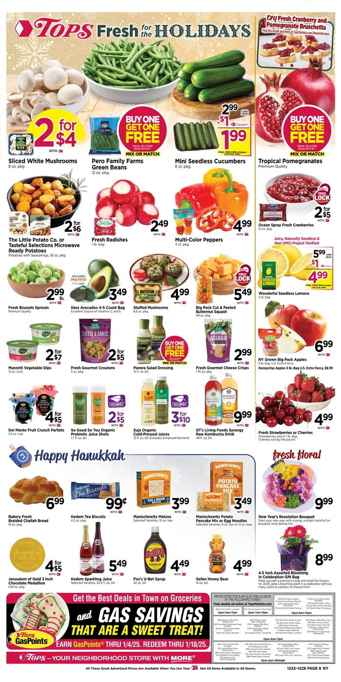 Tops Weekly Ad Dec 22 – Dec 28, 2024 (Christmas Promotion Included)
