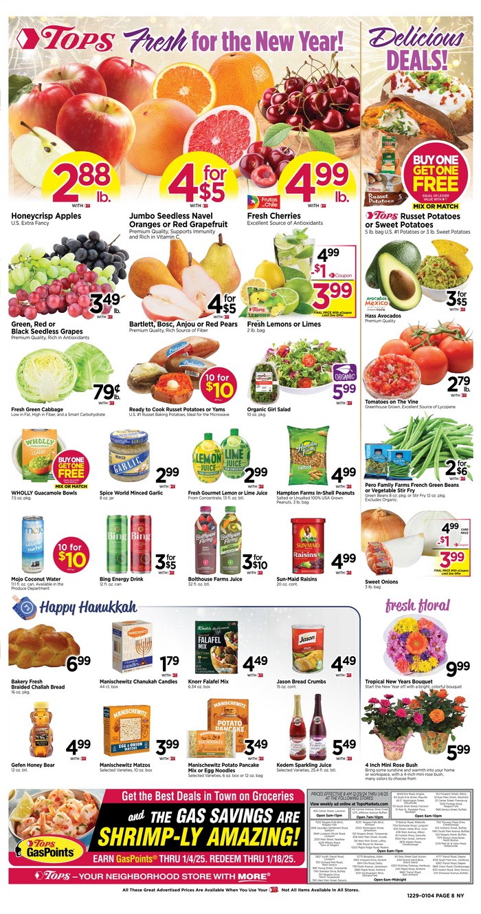 Tops Weekly Ad Dec 29, 2024 – Jan 04, 2025 (New Year Promotion Included)