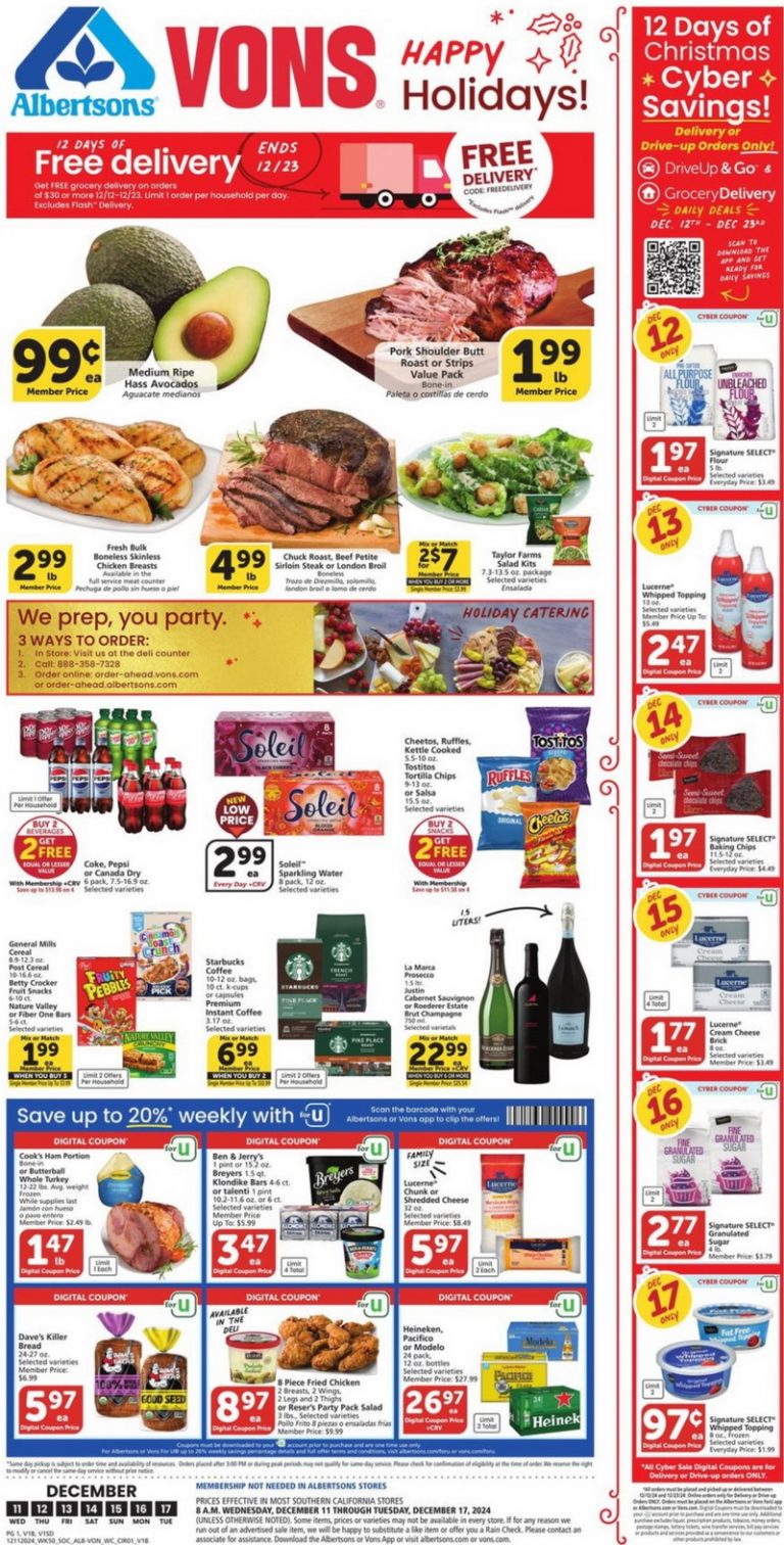Vons Weekly Ad Dec 11 – Dec 17, 2024