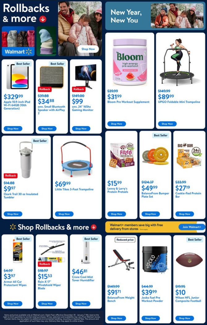 Walmart Weekly Ad Dec 30, 2024 – Jan 01, 2025 (New Year Promotion Included)