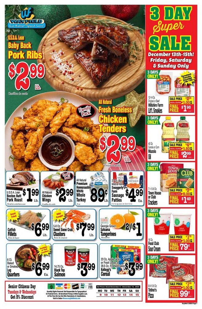 Wayfield Foods Weekly Ad Dec 09 – Dec 15, 2024
