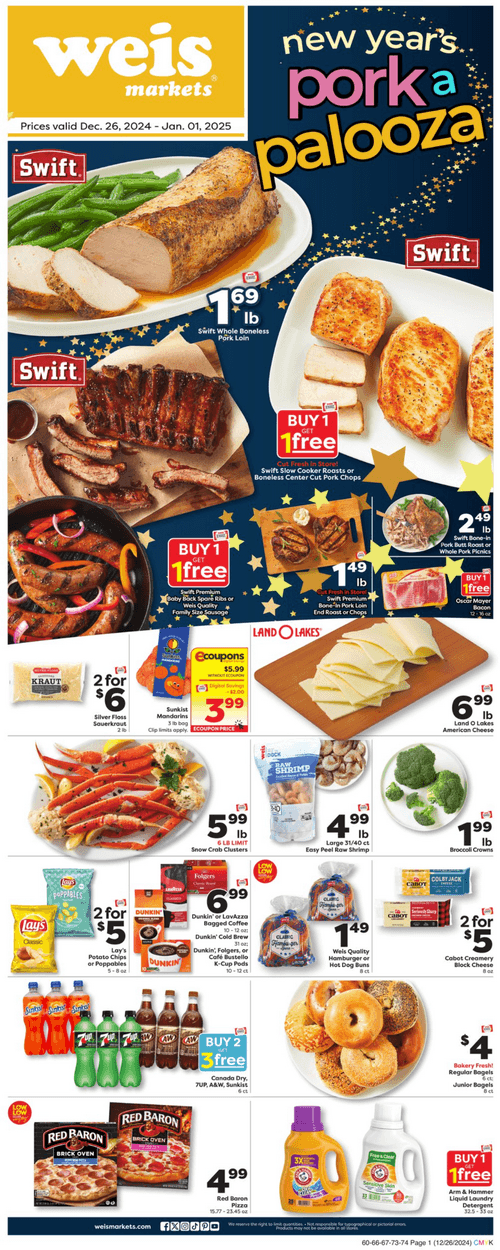 Weis Markets Weekly Ad Dec 26, 2024 – Jan 01, 2025 (New Year Promotion ...