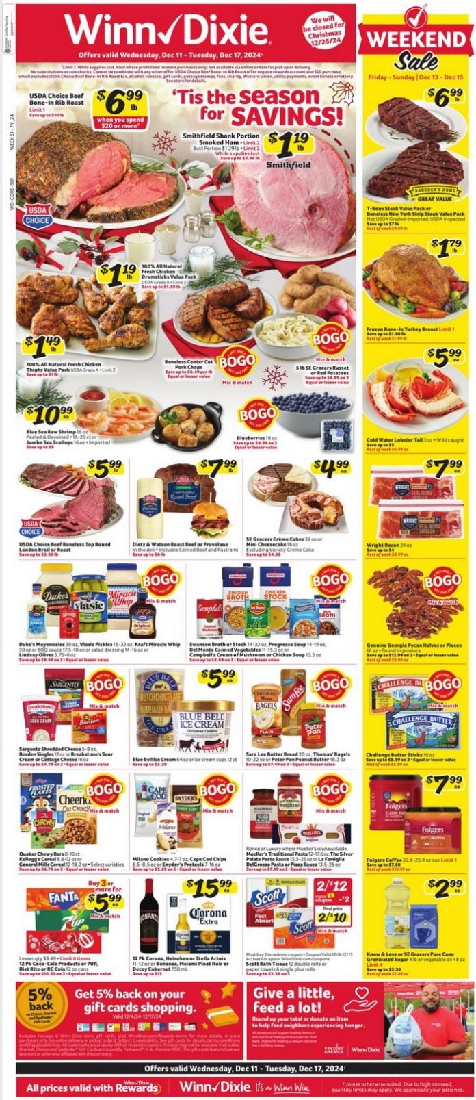 Winn-Dixie Weekly Ad Dec 11 – Dec 17, 2024 (Christmas Promotion Included)