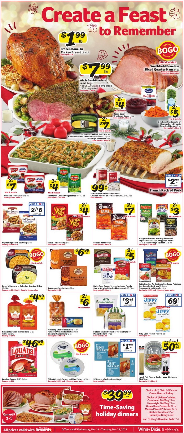Winn-Dixie Weekly Ad Dec 18 – Dec 24, 2024 (Christmas Promotion Included)