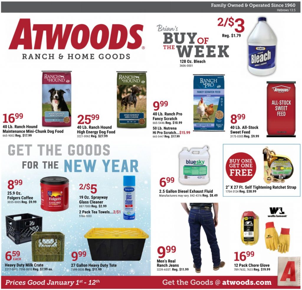 Atwoods Weekly Ad Jan 01 – Jan 12, 2025 (New Year Promotion Included)