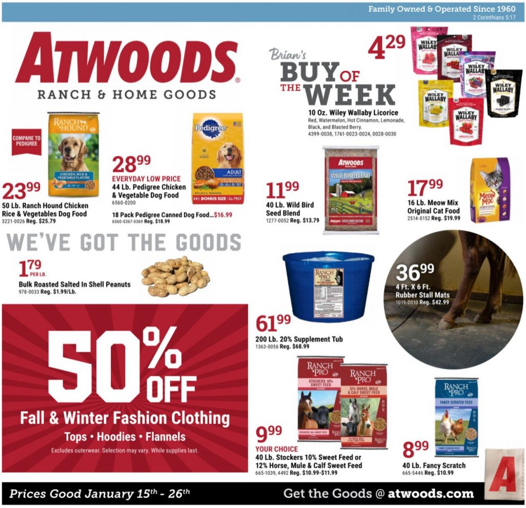 Atwoods Weekly Ad Jan 15 – Jan 26, 2025