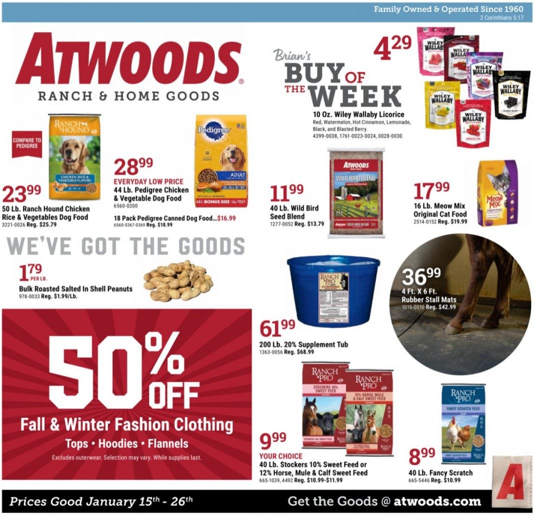Atwoods Weekly Ad Jan 15 – Jan 26, 2025