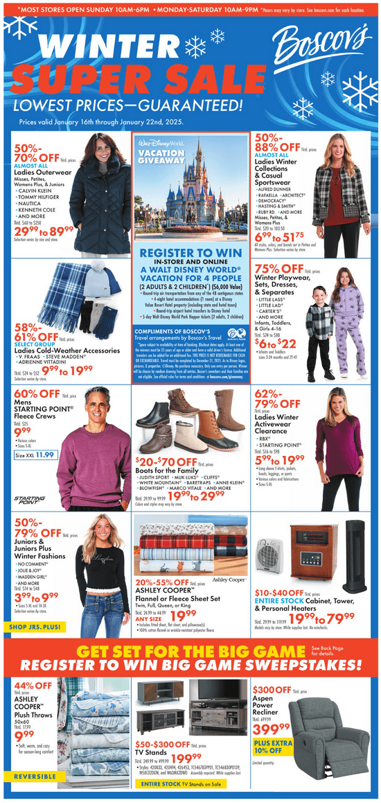 Boscov's Weekly Ad Jan 16 – Jan 22, 2025