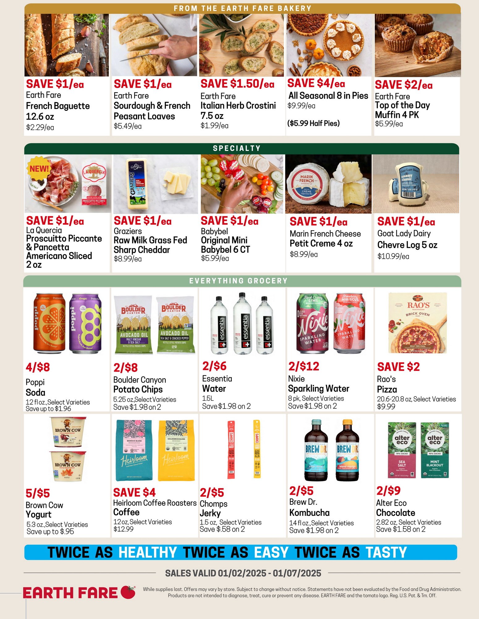 Earth Fare Weekly Ad Jan 02 – Jan 07, 2025