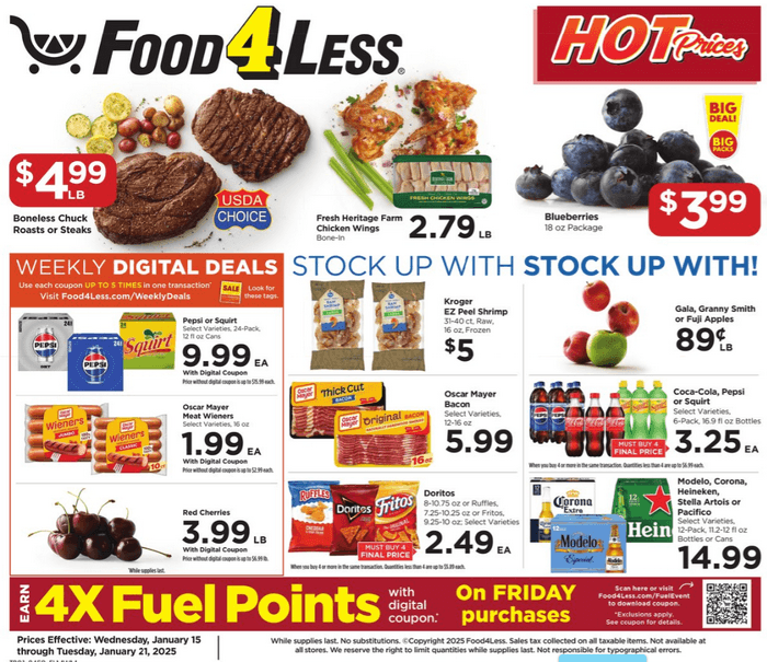 Food 4 Less Weekly Ad Jan 15 – Jan 21, 2025