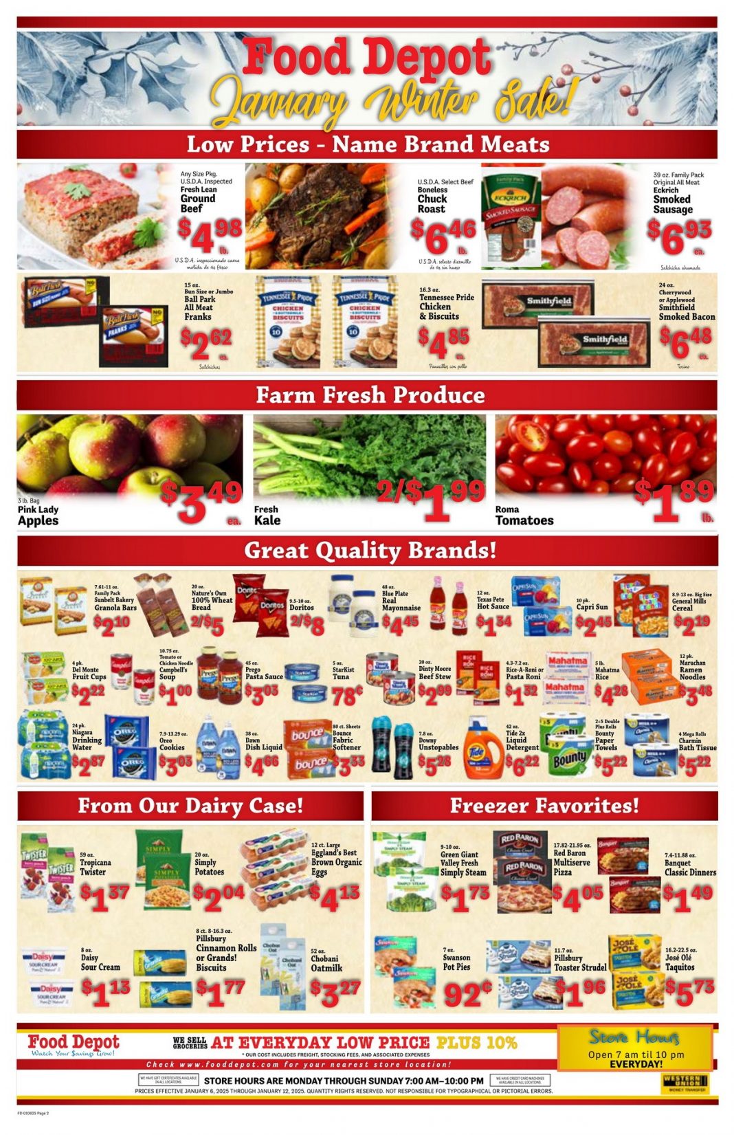 Food Depot Weekly Ad Jan 06 – Jan 12, 2025