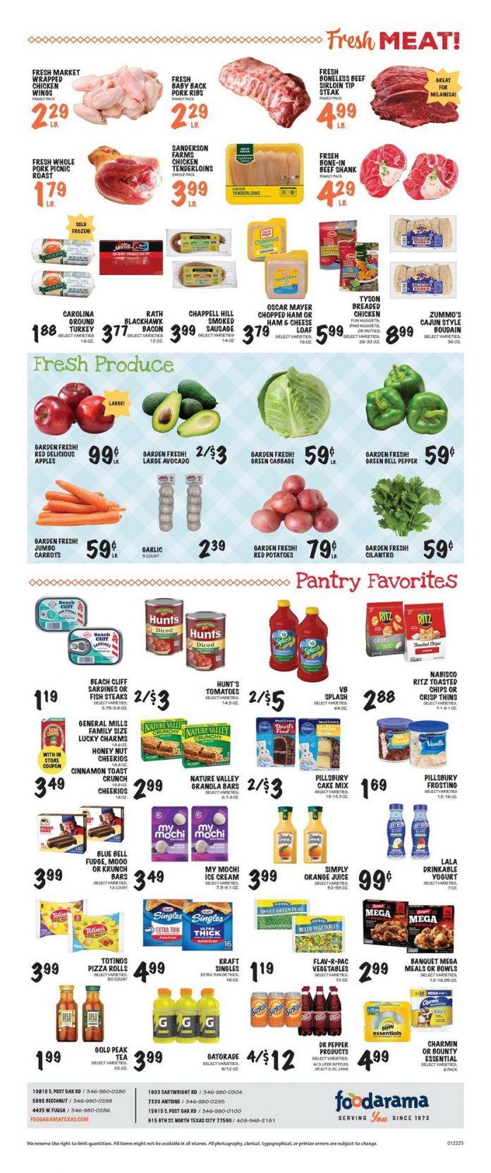 Foodarama Weekly Ad Jan 22 – Jan 28, 2025