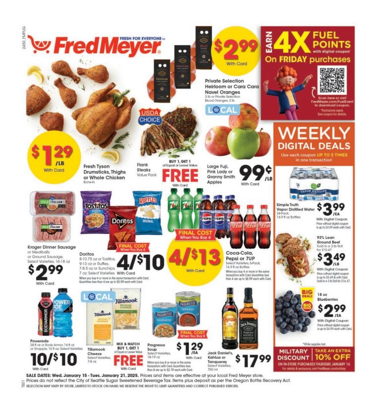 Fred Meyer Weekly Ad Jan 15 – Jan 21, 2025