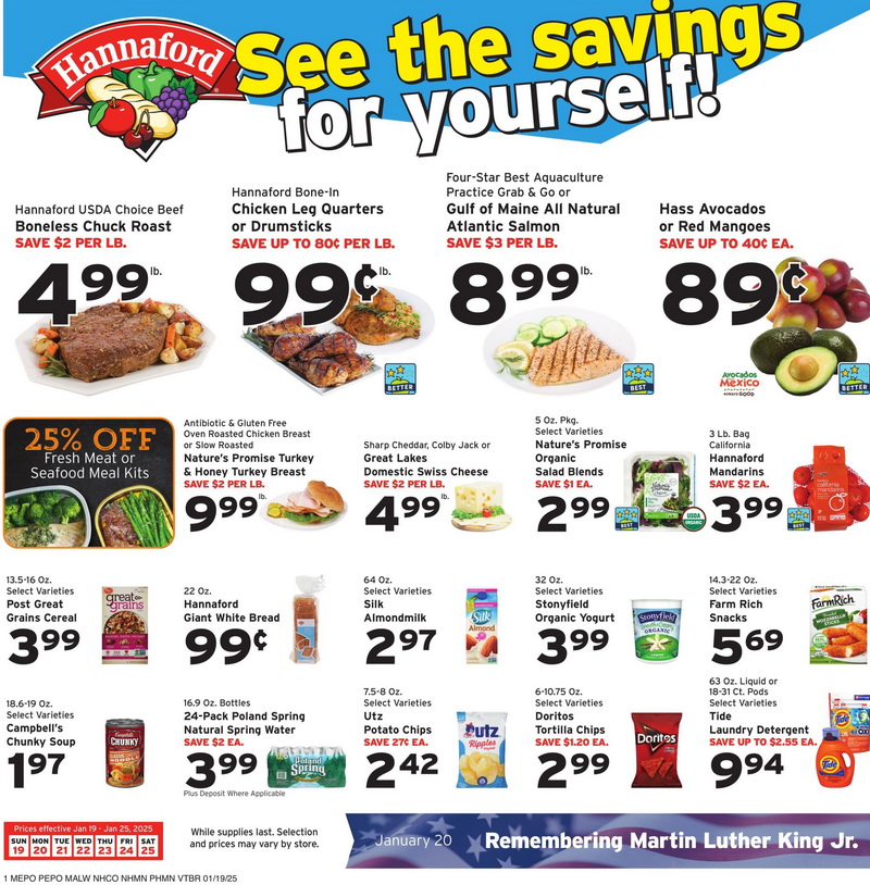 Hannaford Weekly Ad Jan 19- Jan 25, 2025
