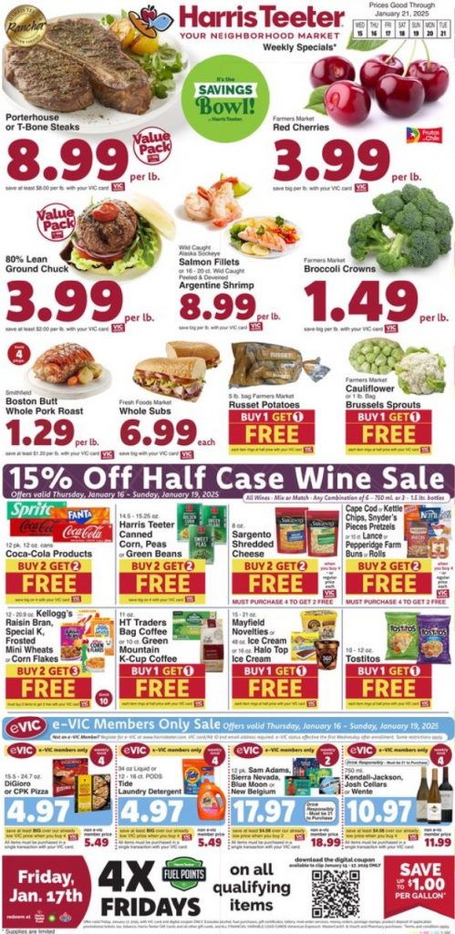 Harris Teeter Weekly Ad Jan 15 – Jan 21, 2025