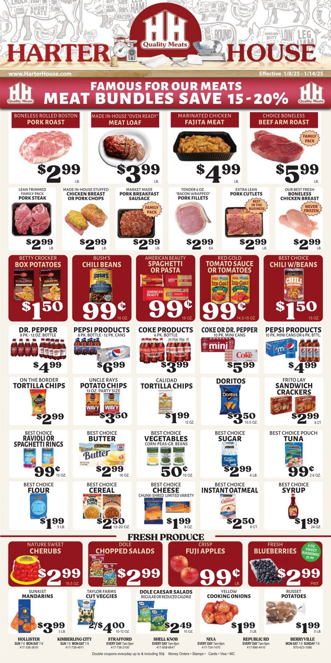 Harter House Weekly Ad Jan 08 – Jan 14, 2025