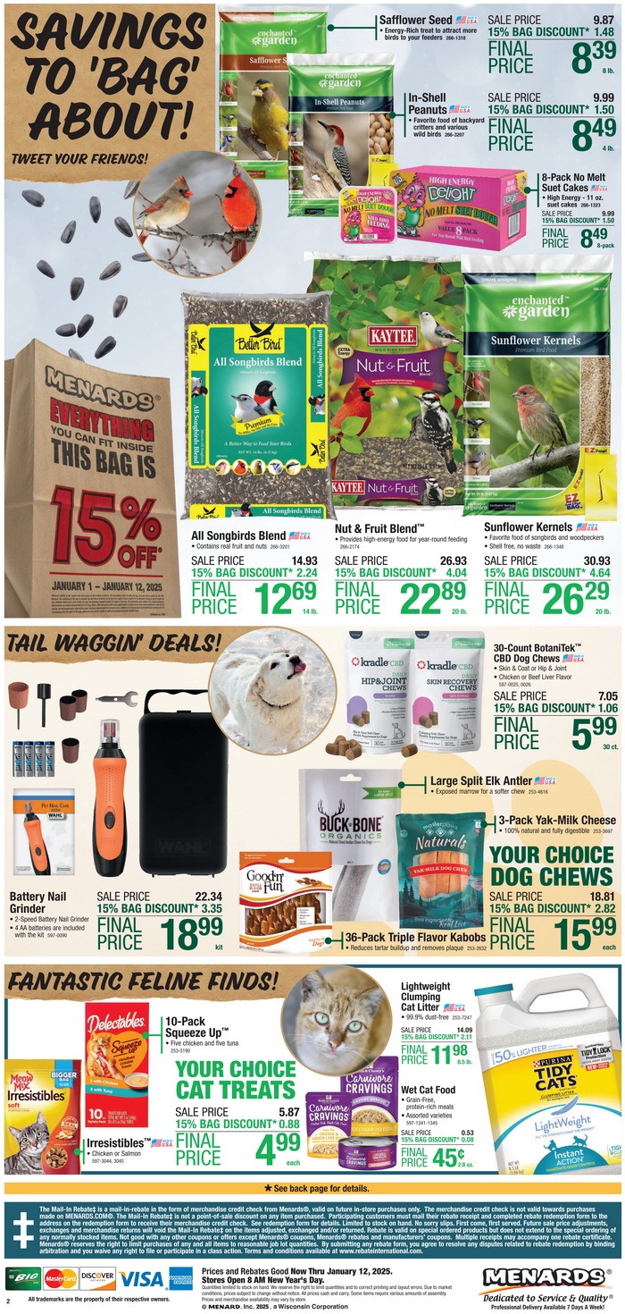 Menards Home Essentials Ad Jan 01 – Jan 12, 2025