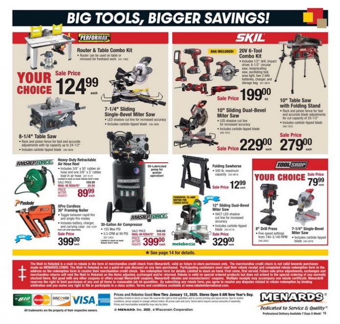 Menards Weekly Ad Jan 01 – Jan 12, 2025