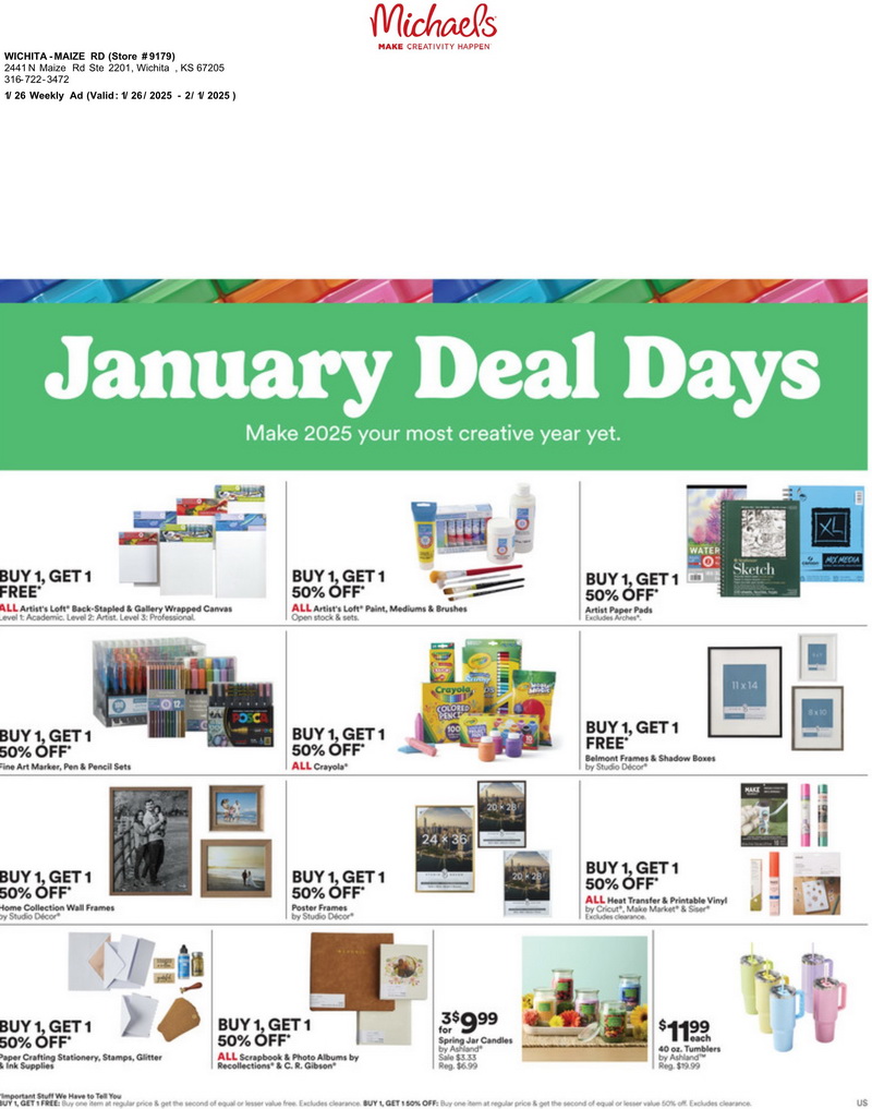 Michaels Weekly Ad Jan 26 – Feb 01, 2025 (Valentine's Day Promotion ...