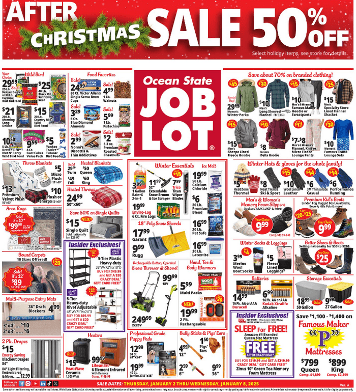 Ocean State Job Lot Weekly Ad Jan 02 – Jan 08, 2025