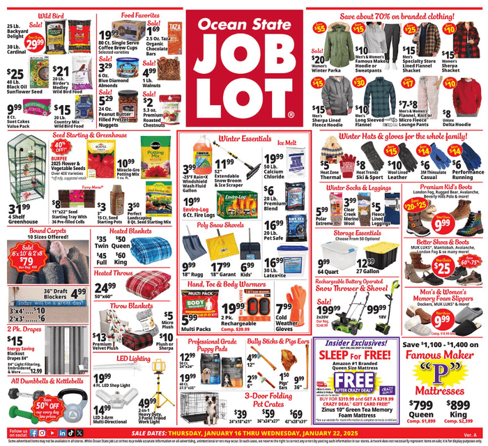 Ocean State Job Lot Weekly Ad Jan 16 – Jan 22, 2025