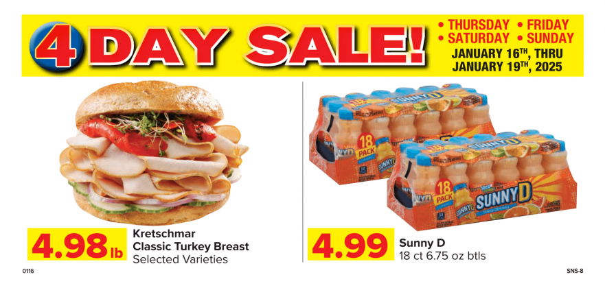 SHOP 'n SAVE 4 Day Sale Ad Jan 16 – Jan 19, 2025