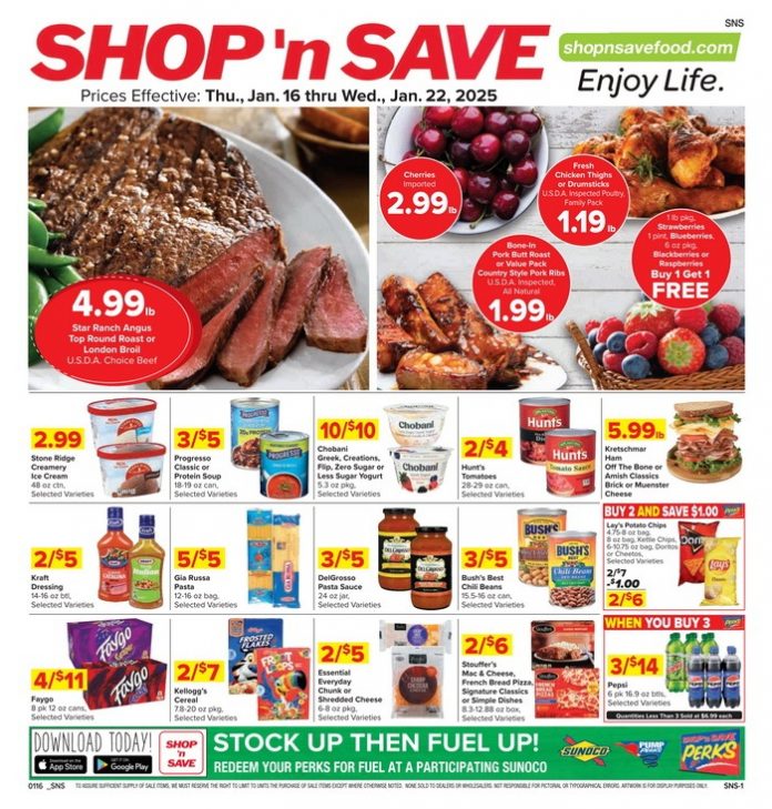 SHOP 'n SAVE Weekly Ad Jan 16 – Jan 22, 2025 (Valentine's Day Promotion Included)
