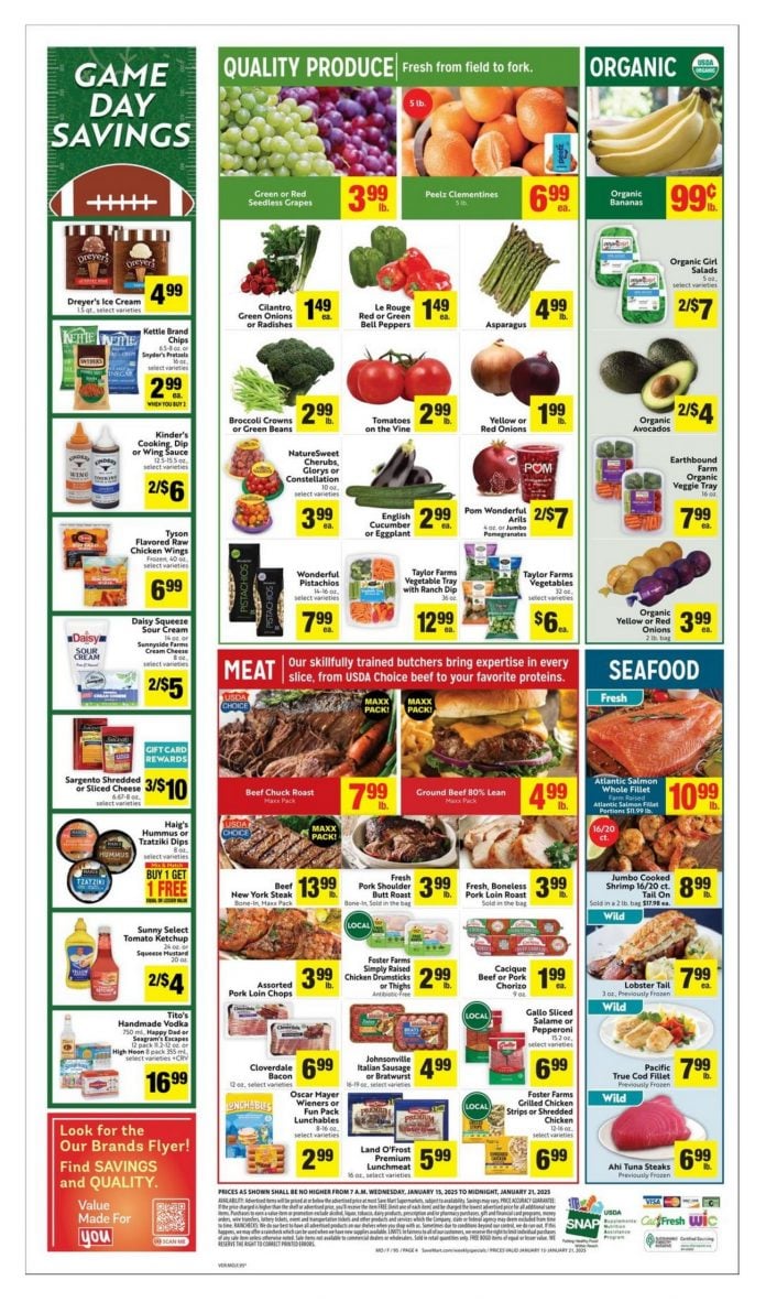 Save Mart Supermarkets Weekly Ad Jan 15 – Jan 21, 2025