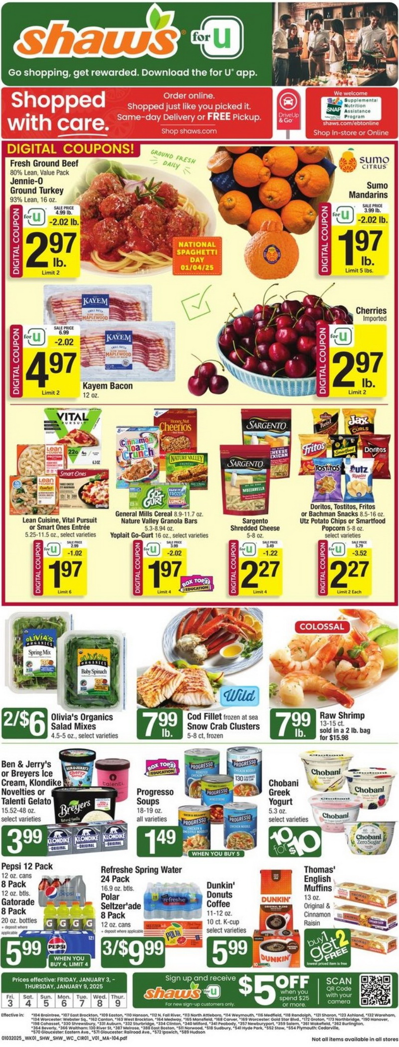 Shaw's Weekly Ad Jan 03 – Jan 09, 2025 (New Year Promotion Included)