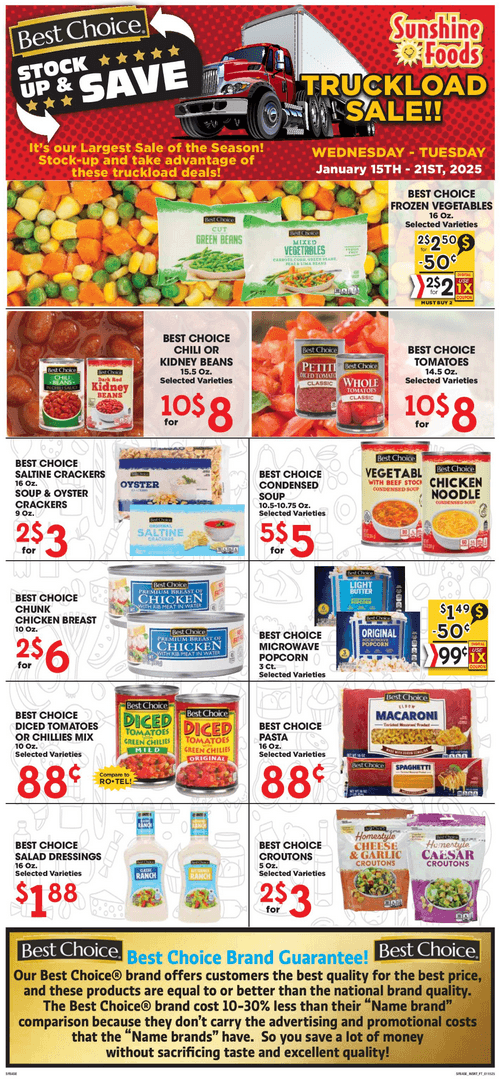 Sunshine Foods Weekly Ad Jan 15 – Jan 21, 2025
