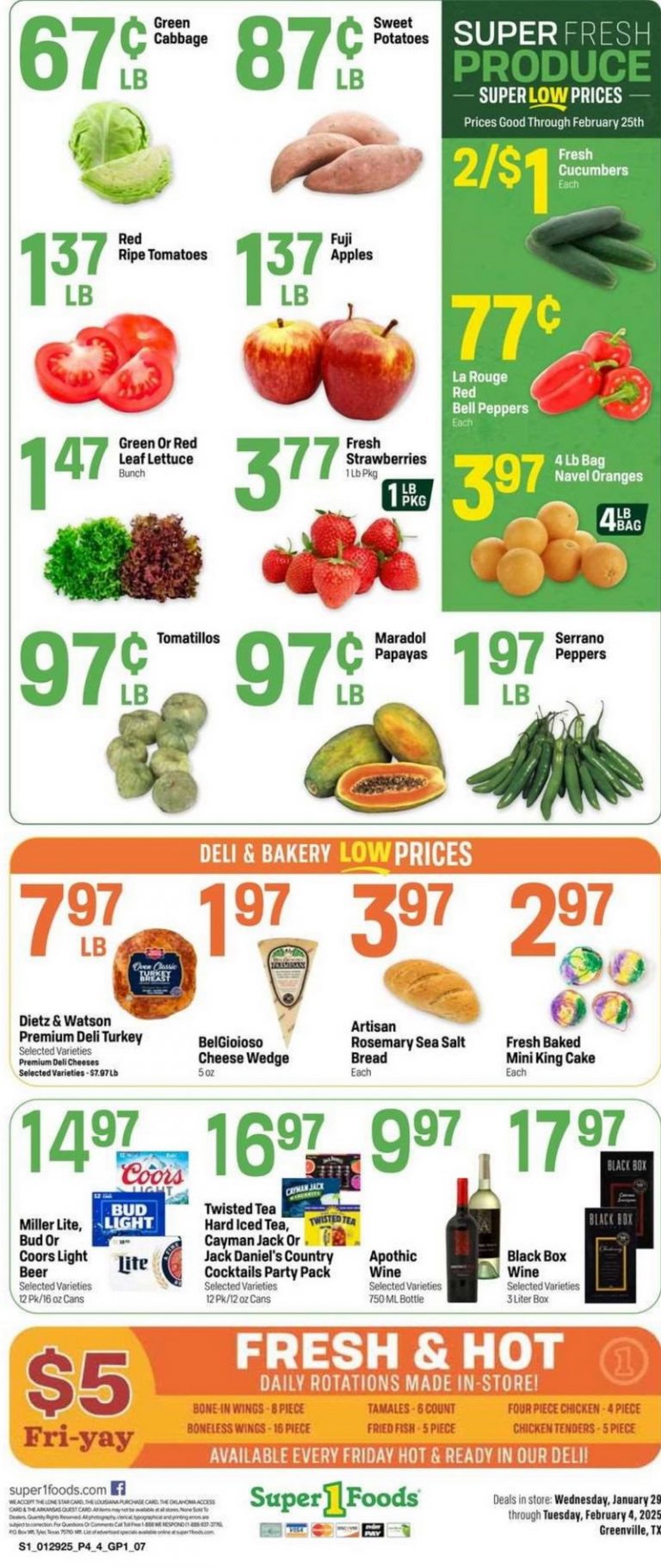Super 1 Foods Weekly Ad Jan 29 – Feb 04, 2025