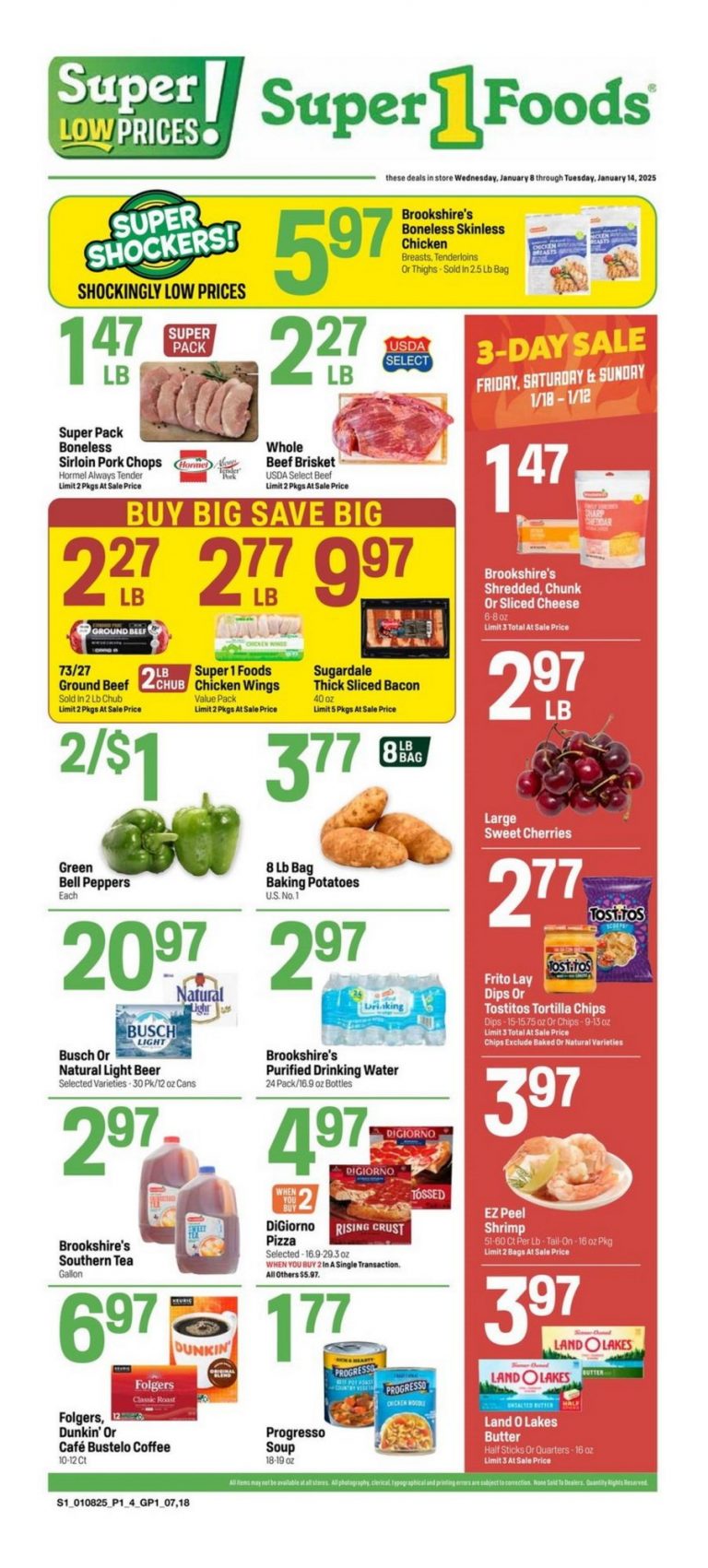 Super 1 Foods Weekly Ad Jan 08 – Jan 14, 2025