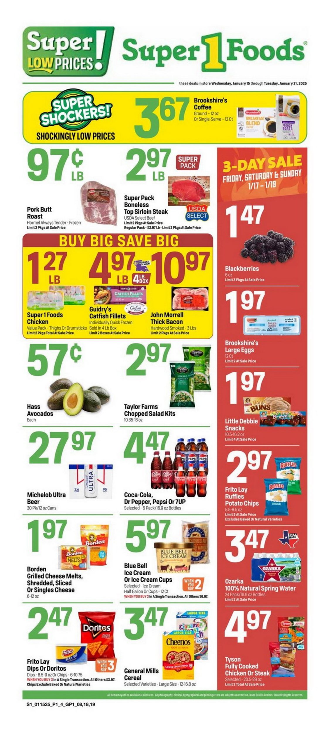 Super 1 Foods Weekly Ad Jan 15 – Jan 21, 2025