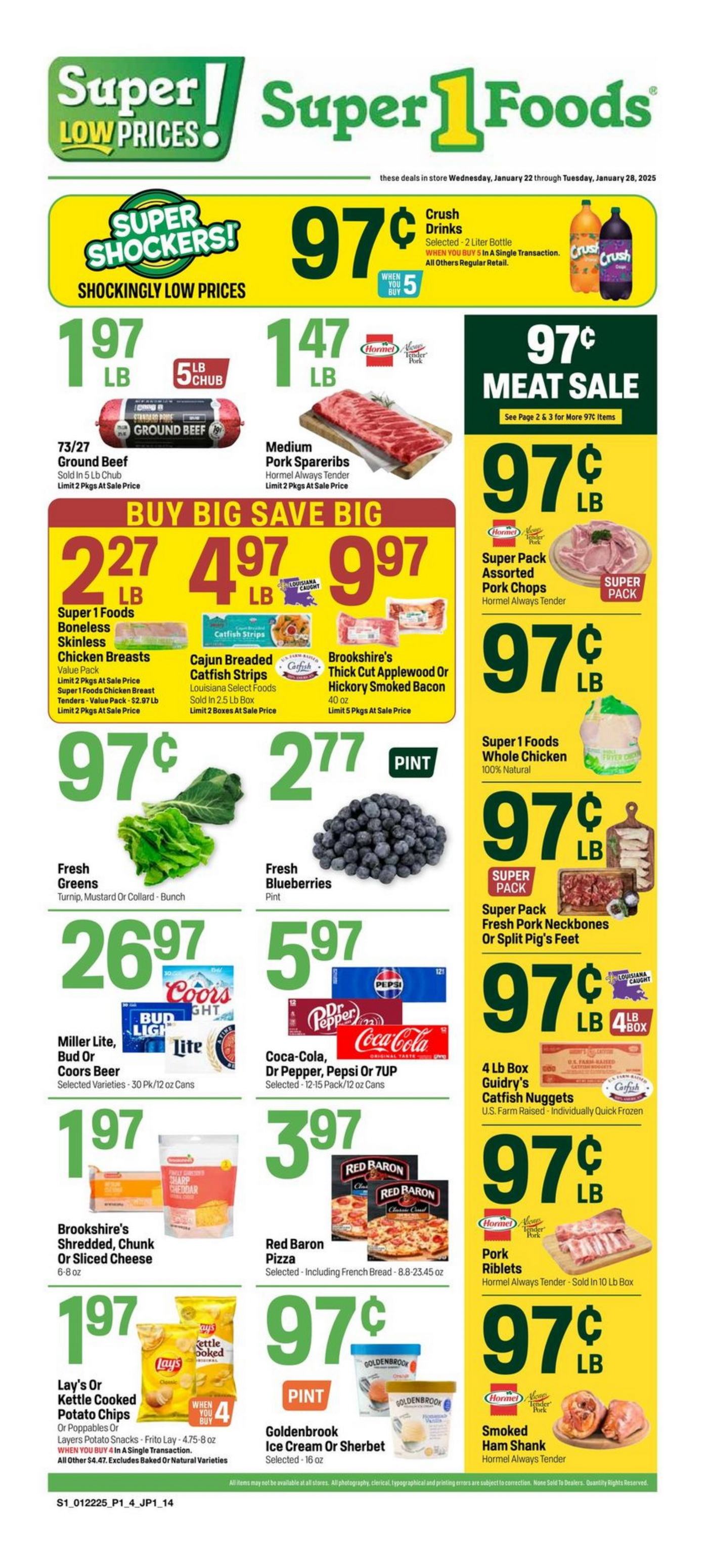 Super 1 Foods Weekly Ad Jan 22 – Jan 28, 2025