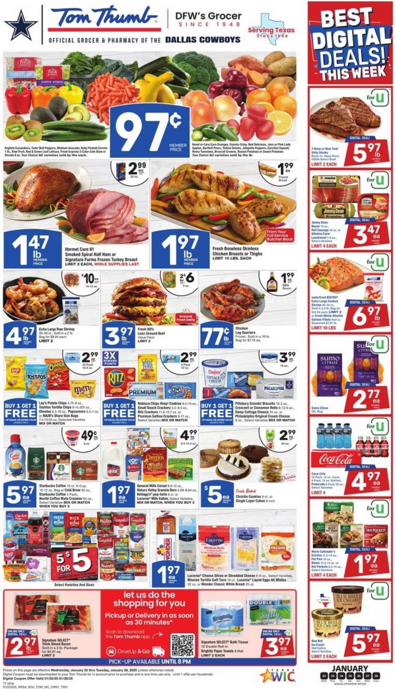 Tom Thumb Weekly Ad Jan 22 – Jan 28, 2025