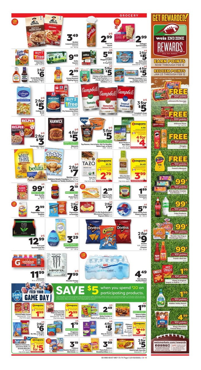 Weis Markets Monthly Ad Jan 02 – Jan 29, 2025