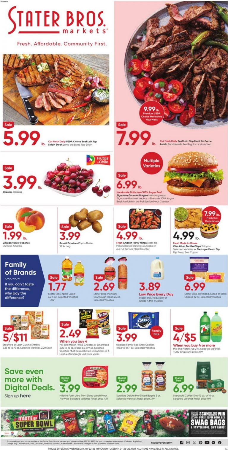 Stater Bros Weekly Ad Jan 22 – Jan 28, 2025
