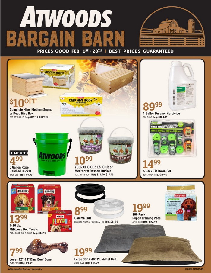 Atwoods Monthly Ad Feb 01 – Feb 28, 2025