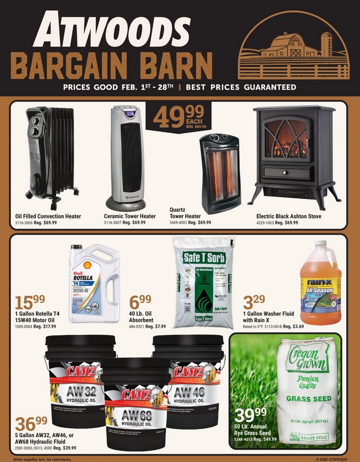 Atwoods Monthly Ad Feb 01 – Feb 28, 2025