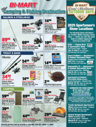 Bi-Mart Outdoor Days Ad Feb 12 – Feb 16, 2025