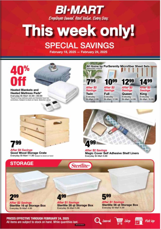 Bi-Mart Weekly Ad Feb 18 – Feb 24, 2025