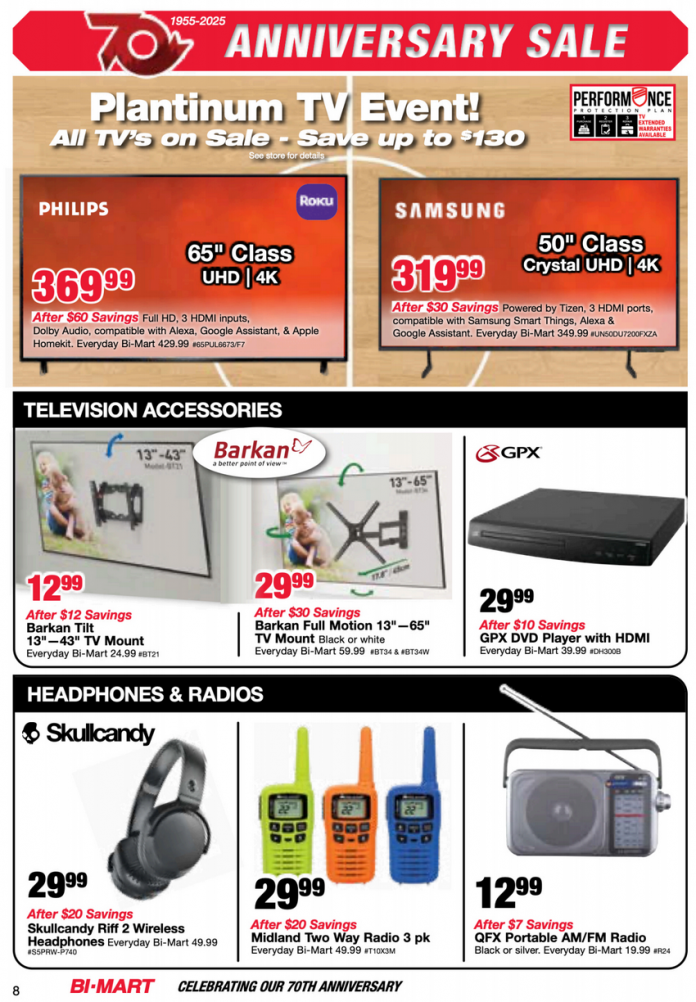 Bi-Mart Anniversary Sale Ad Feb 25 – Mar 10, 2025