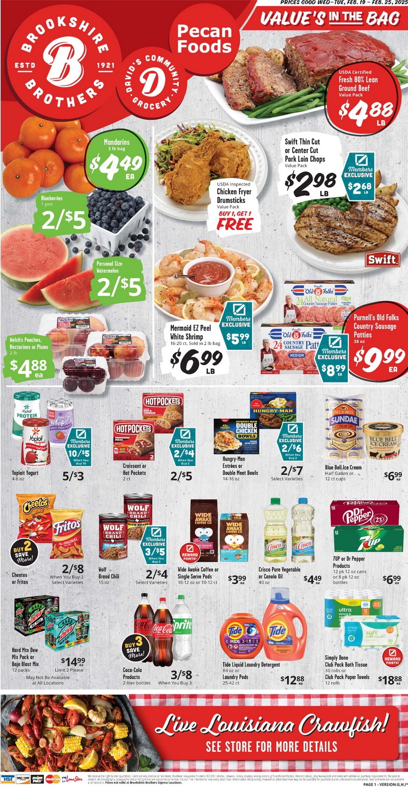Brookshire Brothers Weekly Ad Feb 19 – Feb 25, 2025