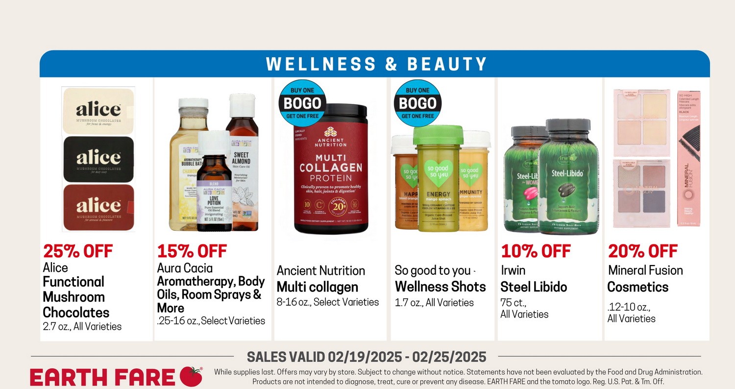 Earth Fare Weekly Ad Feb 19 – Feb 25, 2025