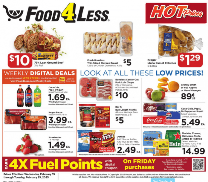 Food 4 Less Weekly Ad Feb 19 – Feb 25, 2025