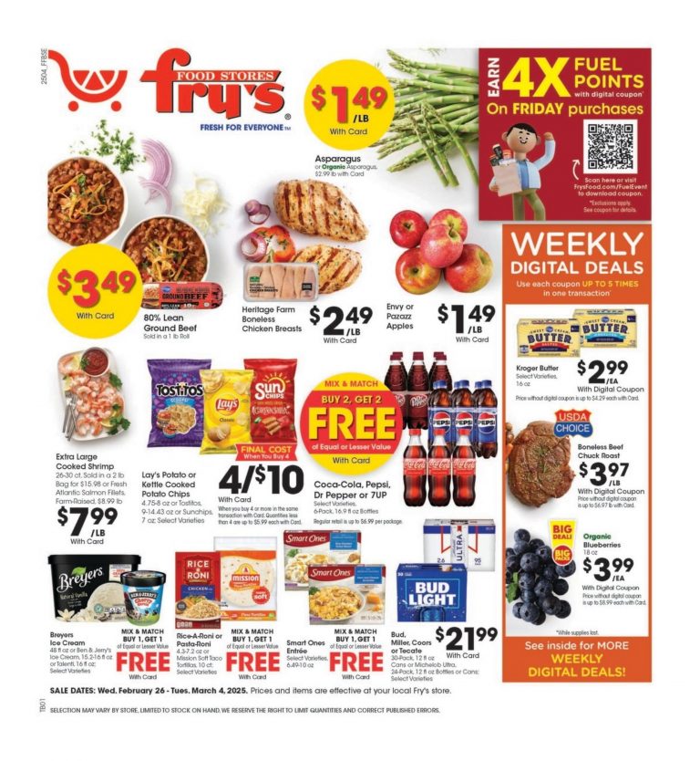 Fry's Food Weekly Ad Feb 26 – Mar 04, 2025