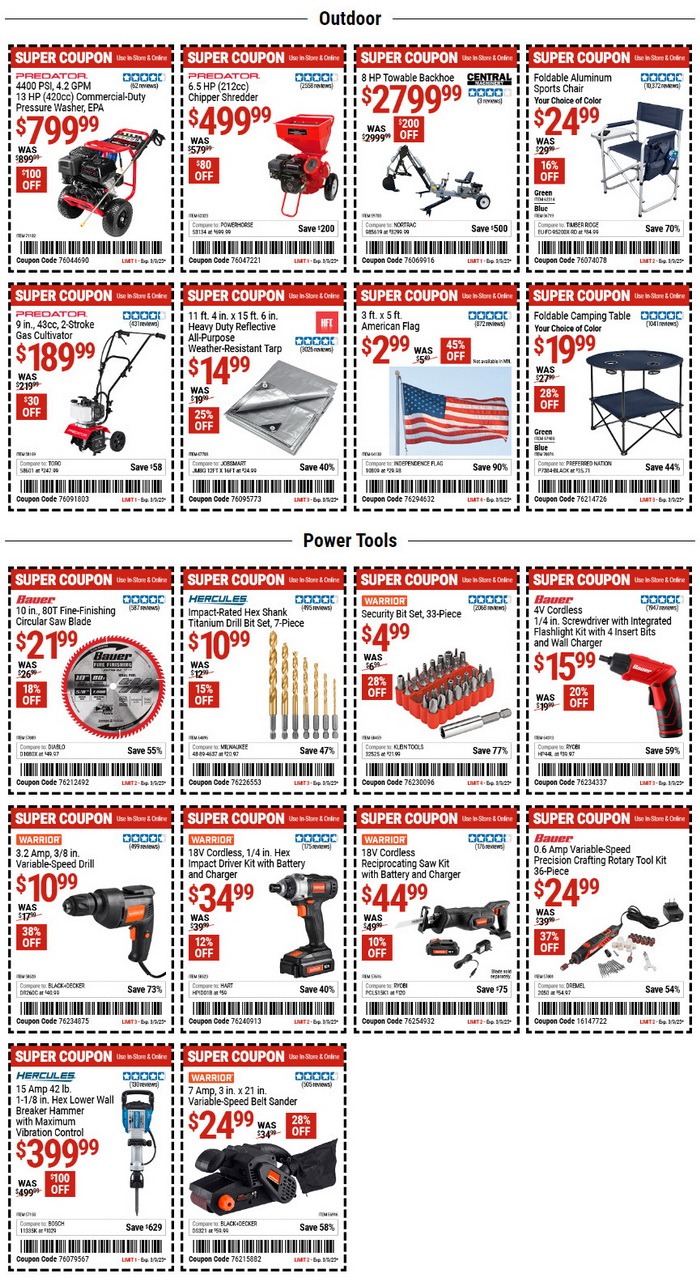 Harbor Freight Coupon Sale Feb 24 – Mar 09, 2025